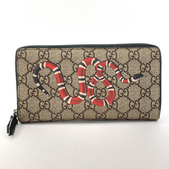 Gucci | Bags | Gucci King Snake Long Wallet Gg Supreme Brown | Poshmark